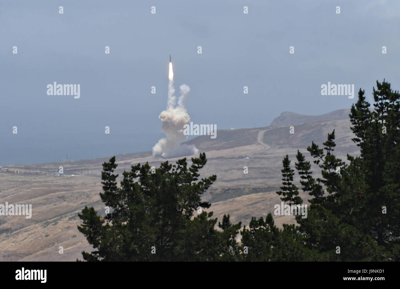 A Ground-based missile Interceptor is launched by the US Air Force 30th ...