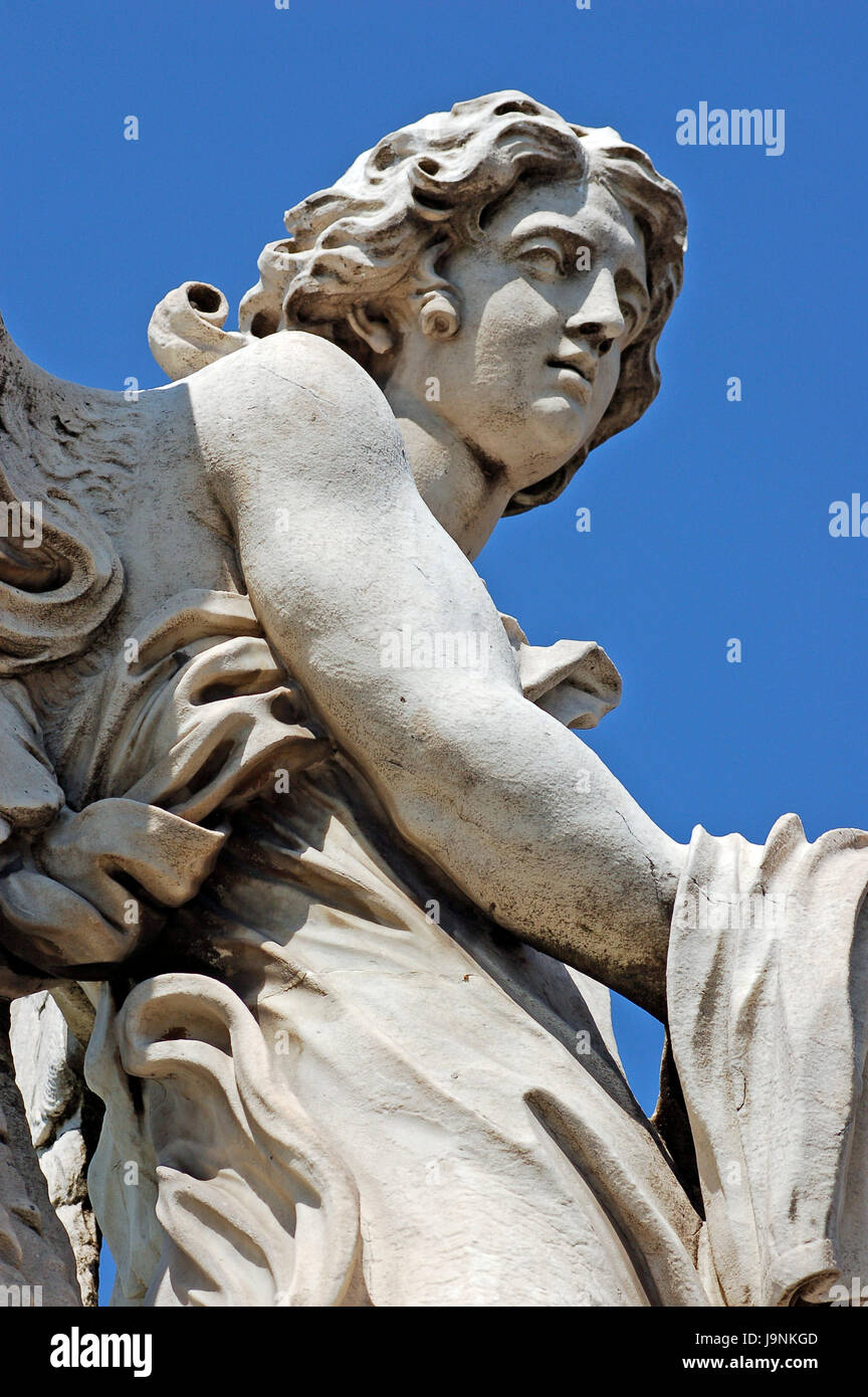 monument, statue, Rome, roma, marble, angel, angels, landmark, white ...