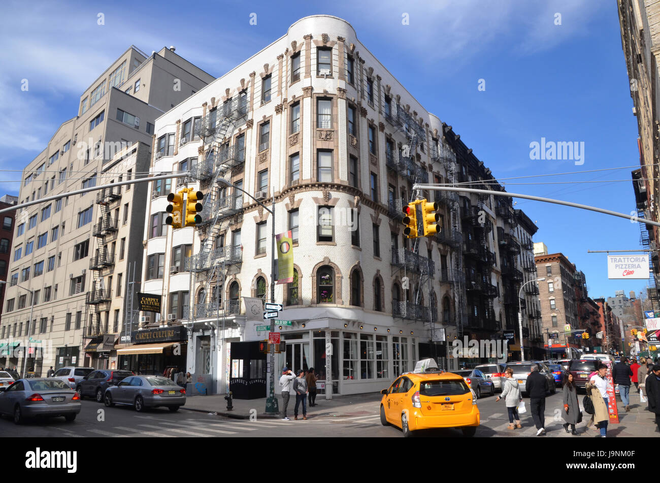 historic little italy manhattan new york street scene Stock Photo - Alamy