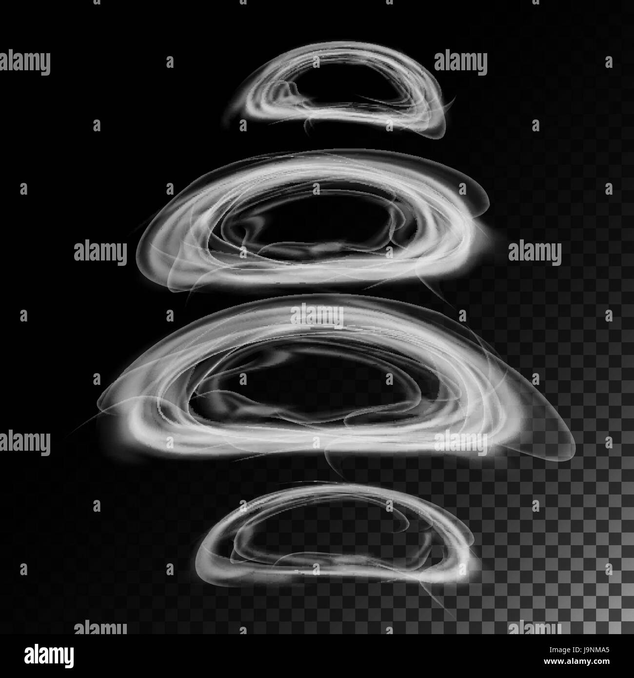 Realistic Cigarette Smoke Waves Vector. 3d Illustration. Smoking ...