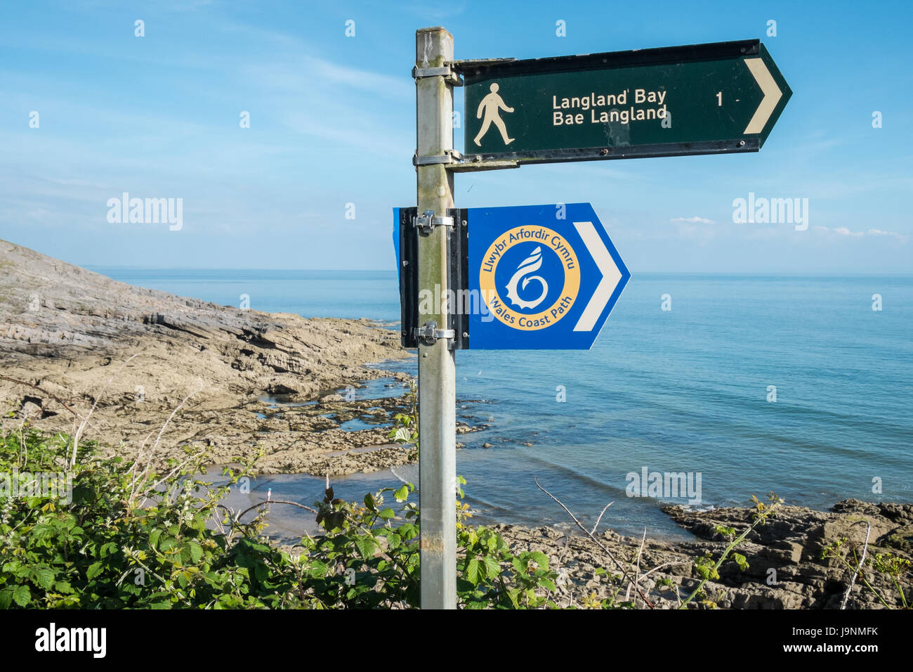 Coastal,walk,from,Mumbles,to,Langland Bay,Gower,peninsula,Swansea ...