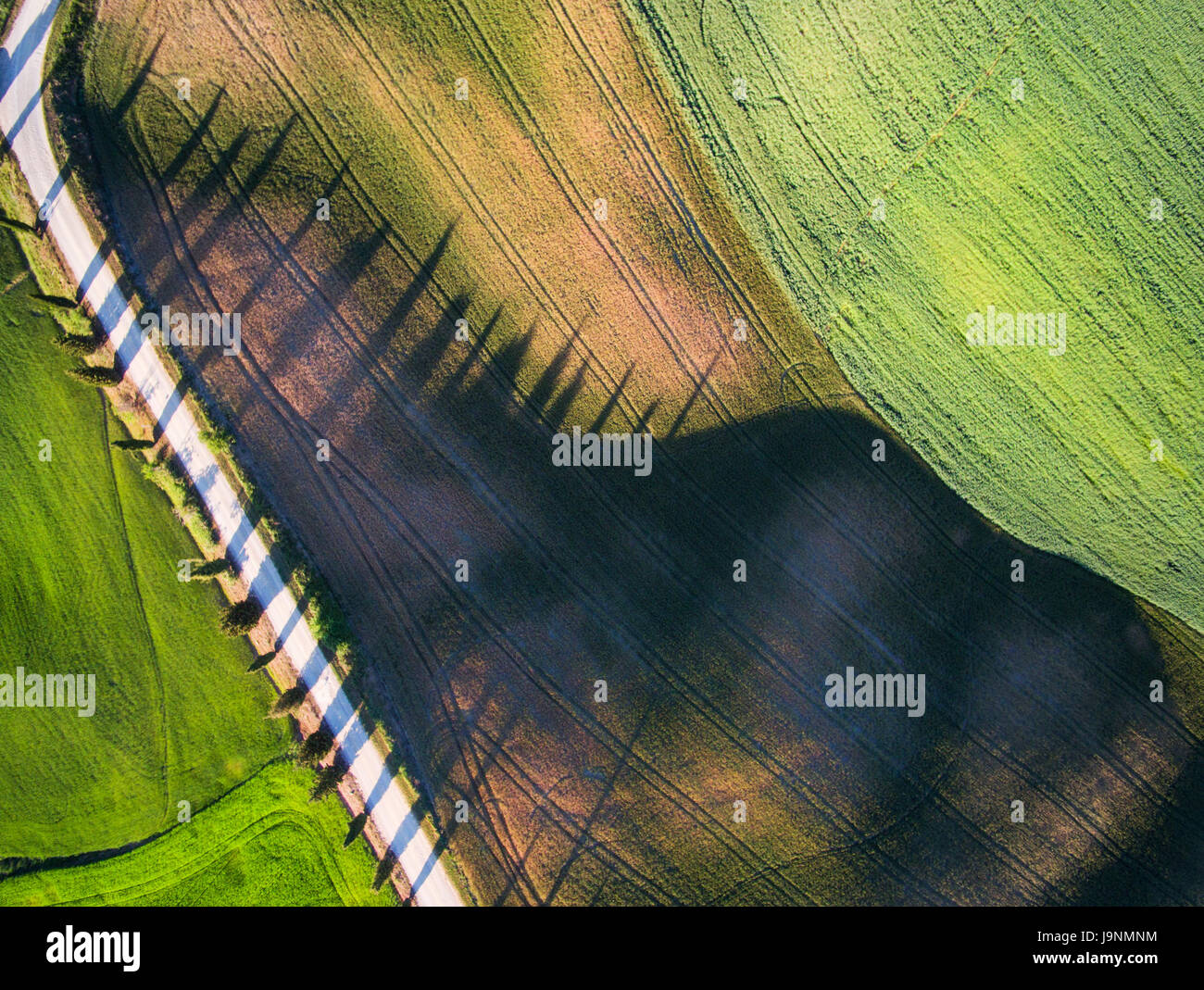 Aerial view from top view. tuscany. Italy Stock Photo - Alamy