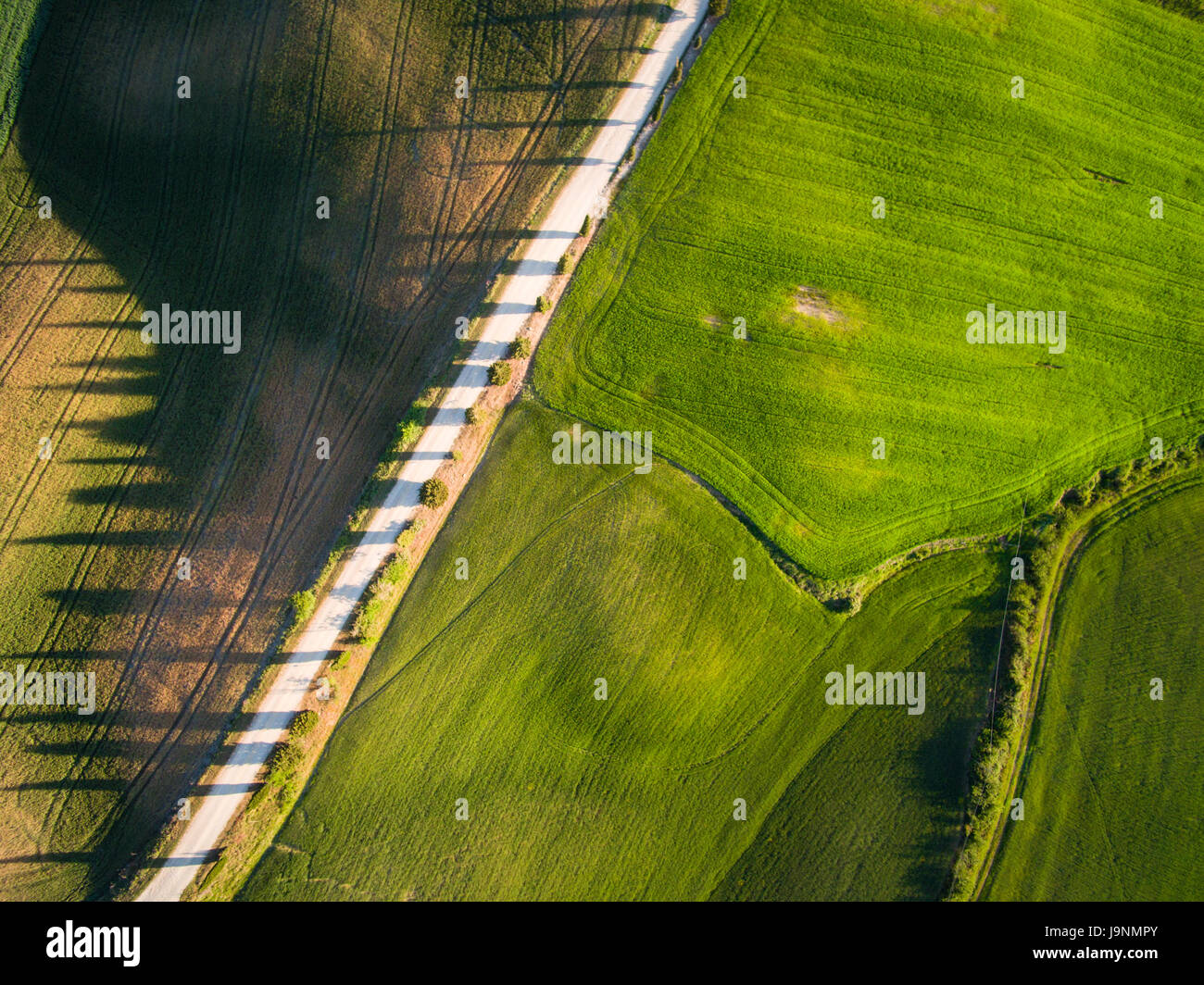 Aerial view from top view. tuscany. Italy Stock Photo - Alamy