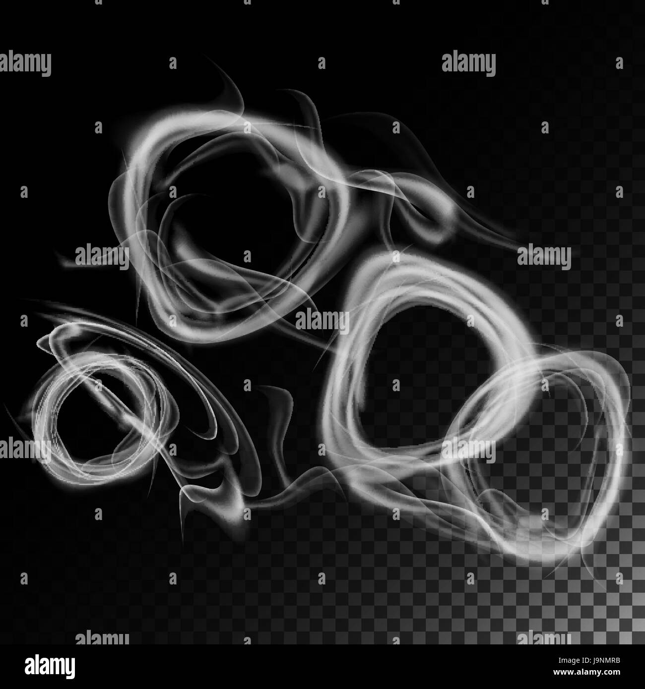 Realistic Cigarette Smoke Waves Vector. Set Of Smoke Abstract, Effect ...