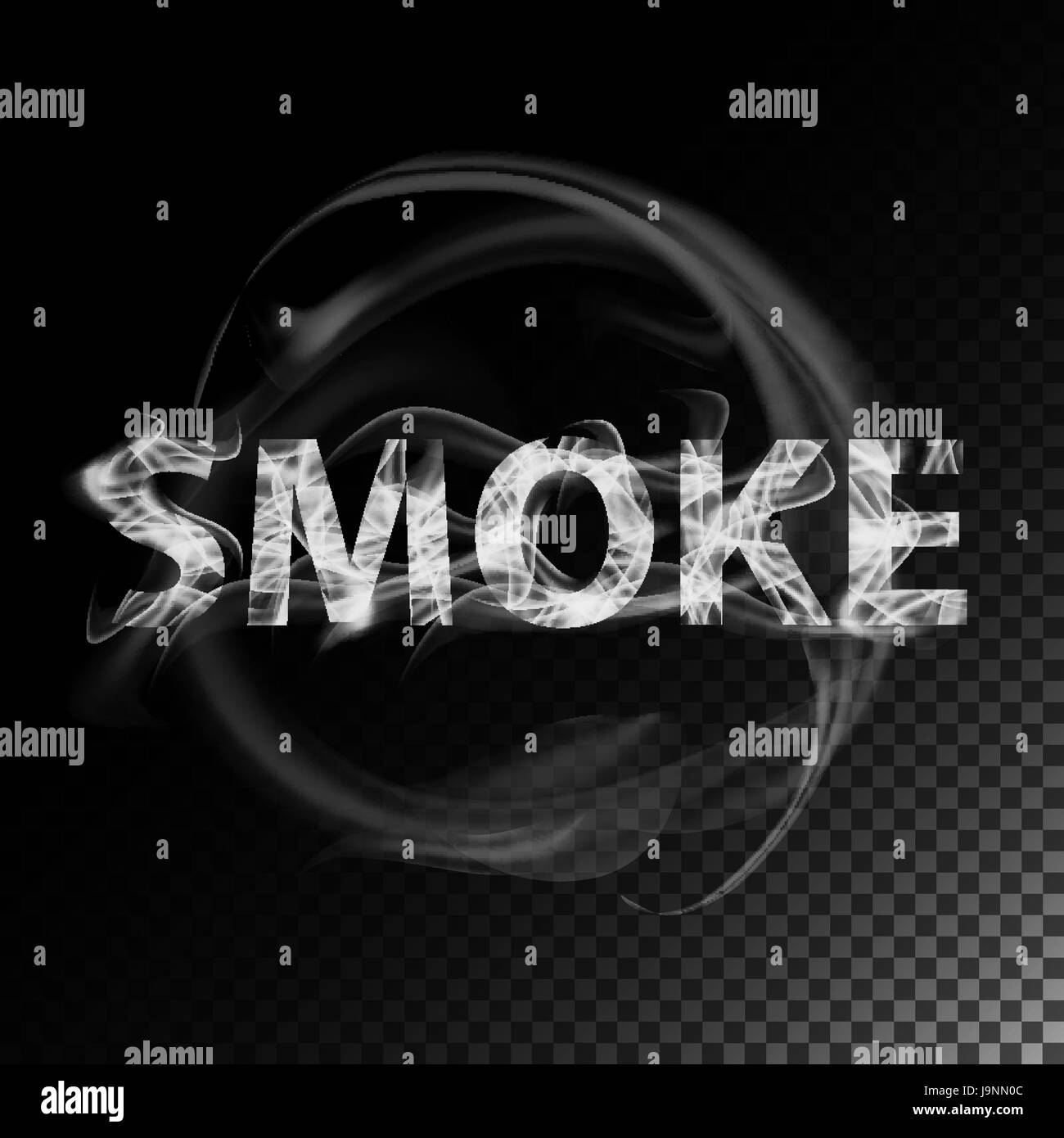 Smoke. Text. Realistic Cigarette Smoke Waves Vector Stock Vector Image ...