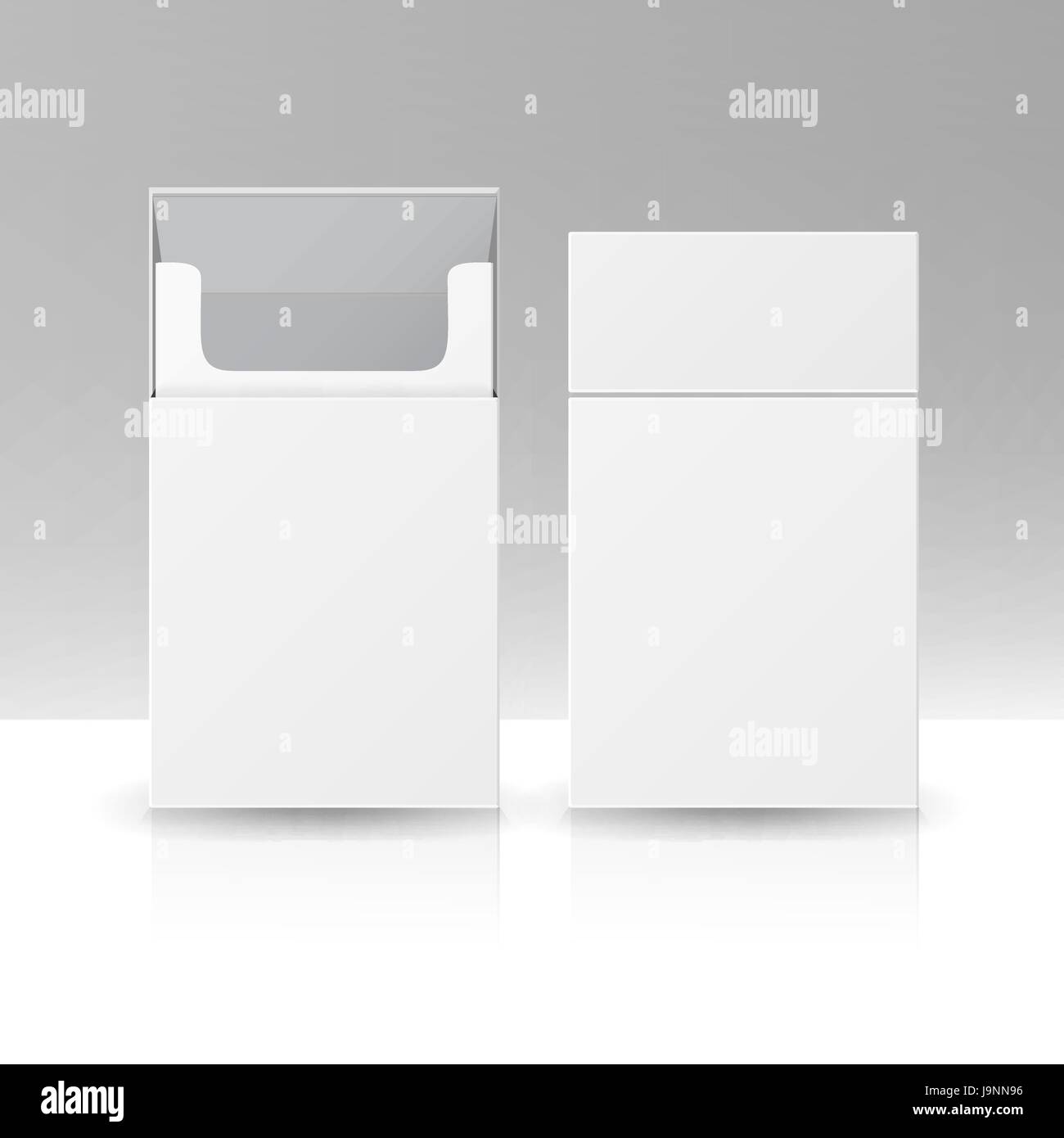 Blank Pack Package Box Of Cigarettes 3D Vector Template For Design ...