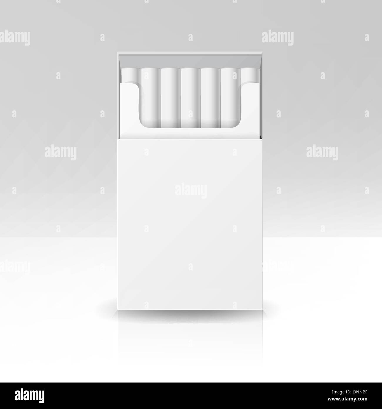 Blank Pack Package Box Of Cigarettes 3D Vector Template For Design ...