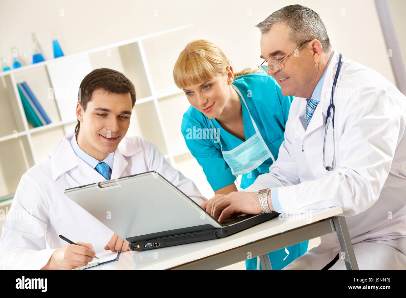 doctor, physician, medic, medical practicioner, woman, blue, humans ...