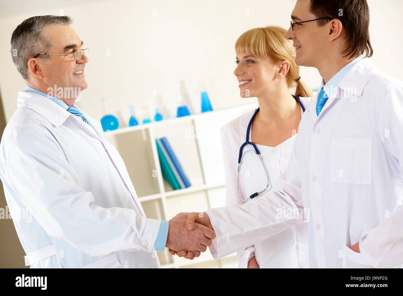 doctor, physician, medic, medical practicioner, woman, gesture, blue ...