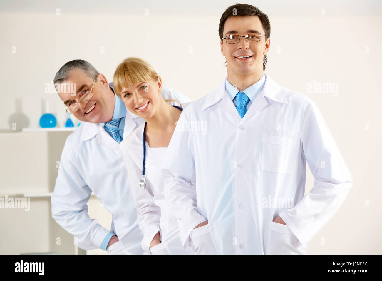 doctor, physician, medic, medical practicioner, woman, blue, humans ...