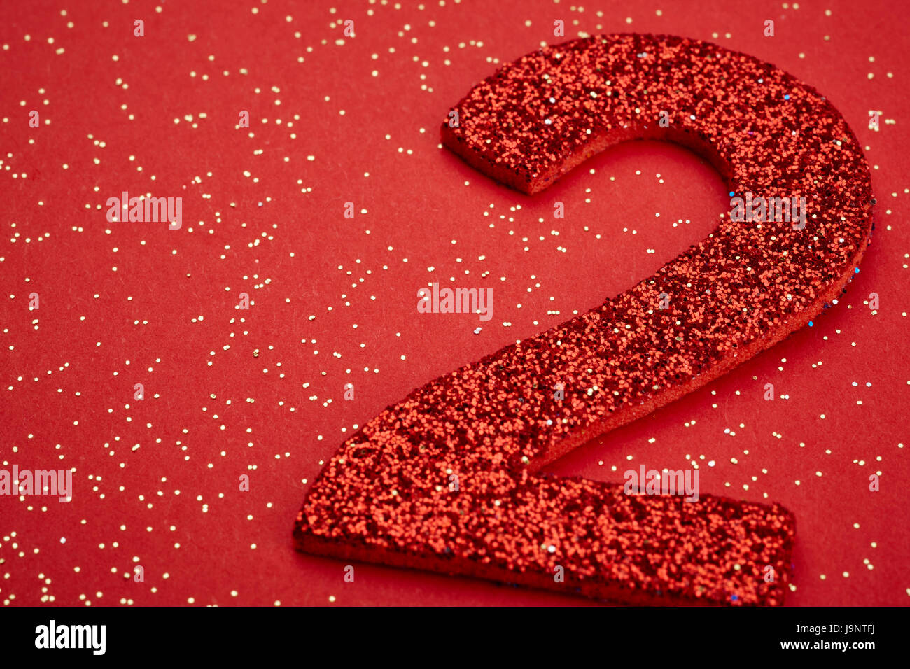 Number two red color over a red background. Anniversary. Horizontal ...