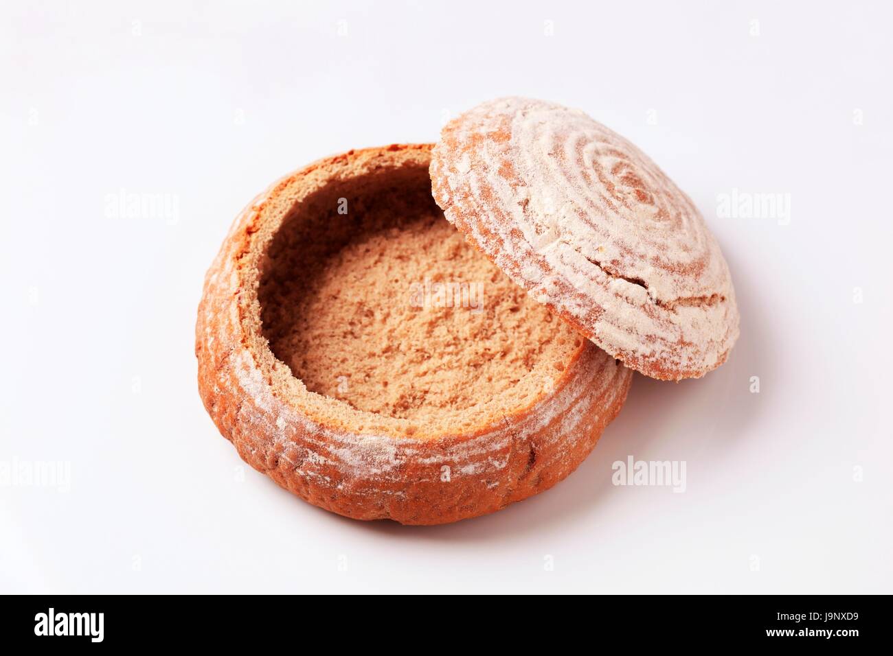 food, aliment, bread, closeup, studio, one, lid, empty, hollow, loaf ...
