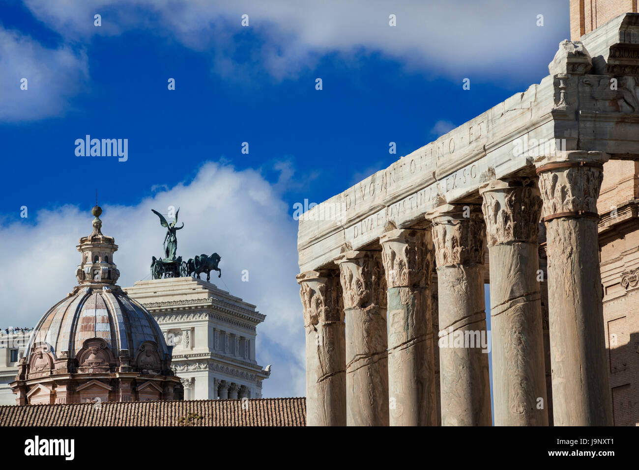 Roman Forum ancient classical and baroque monuments Stock Photo - Alamy