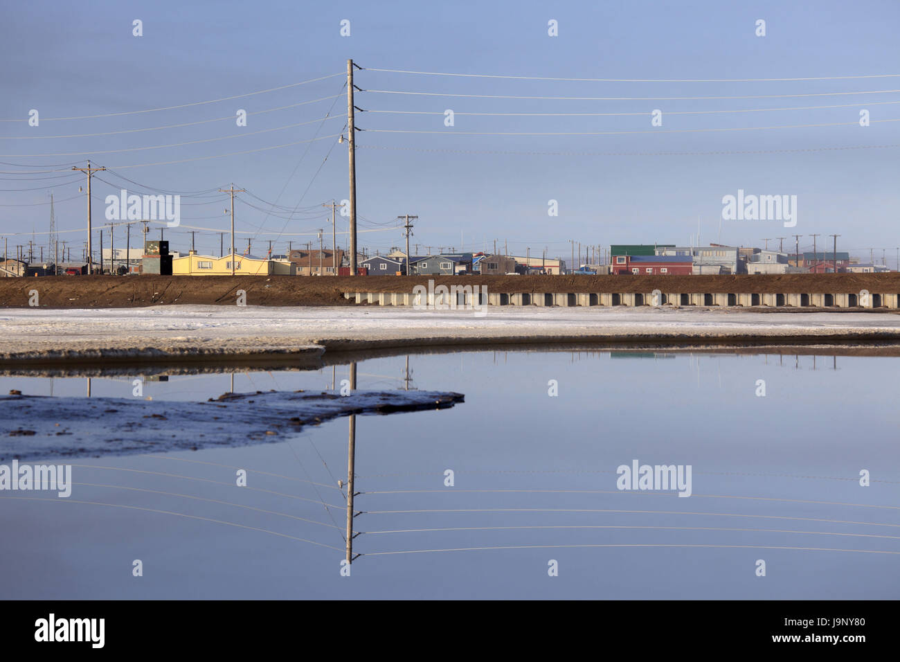 North America,the USA,Alaska,Nordalaska,Barrow,town view,residential ...