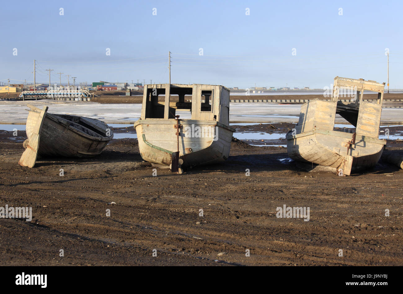 North America,the USA,Alaska,Nordalaska,Barrow,fishing boats Stock ...
