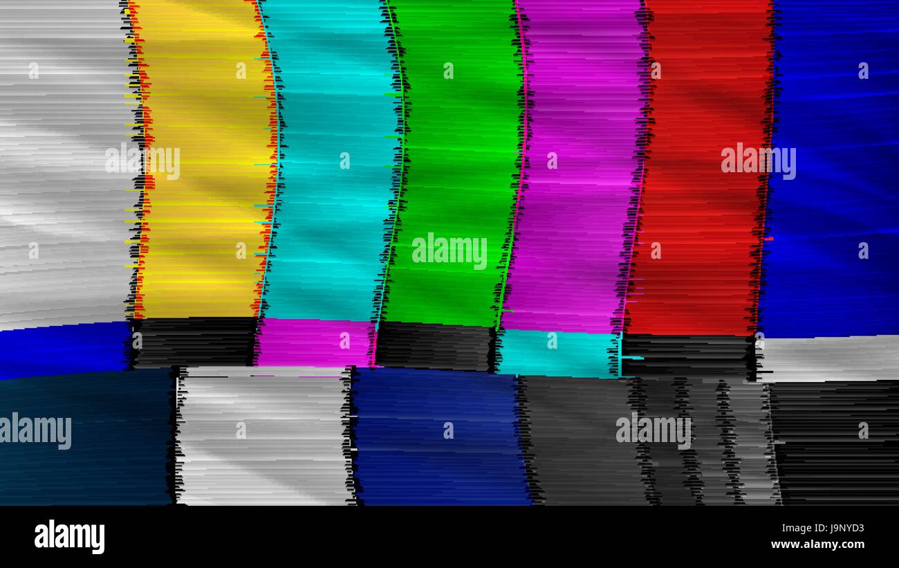 Distorted Glitch TV. Digilal No signal. Glitch Art Show Static Error ...