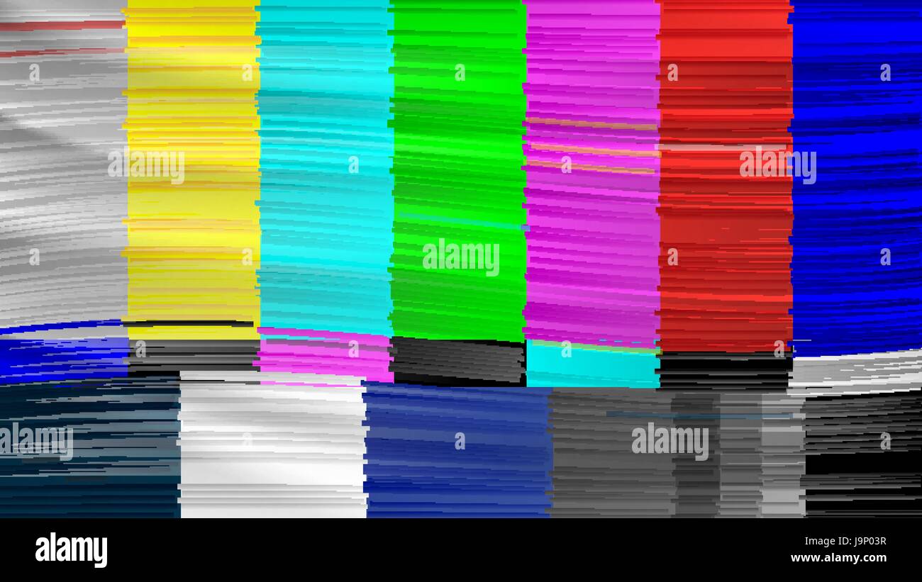 Distorted Glitch TV. Digilal No signal. Glitch Art Show Static Error ...