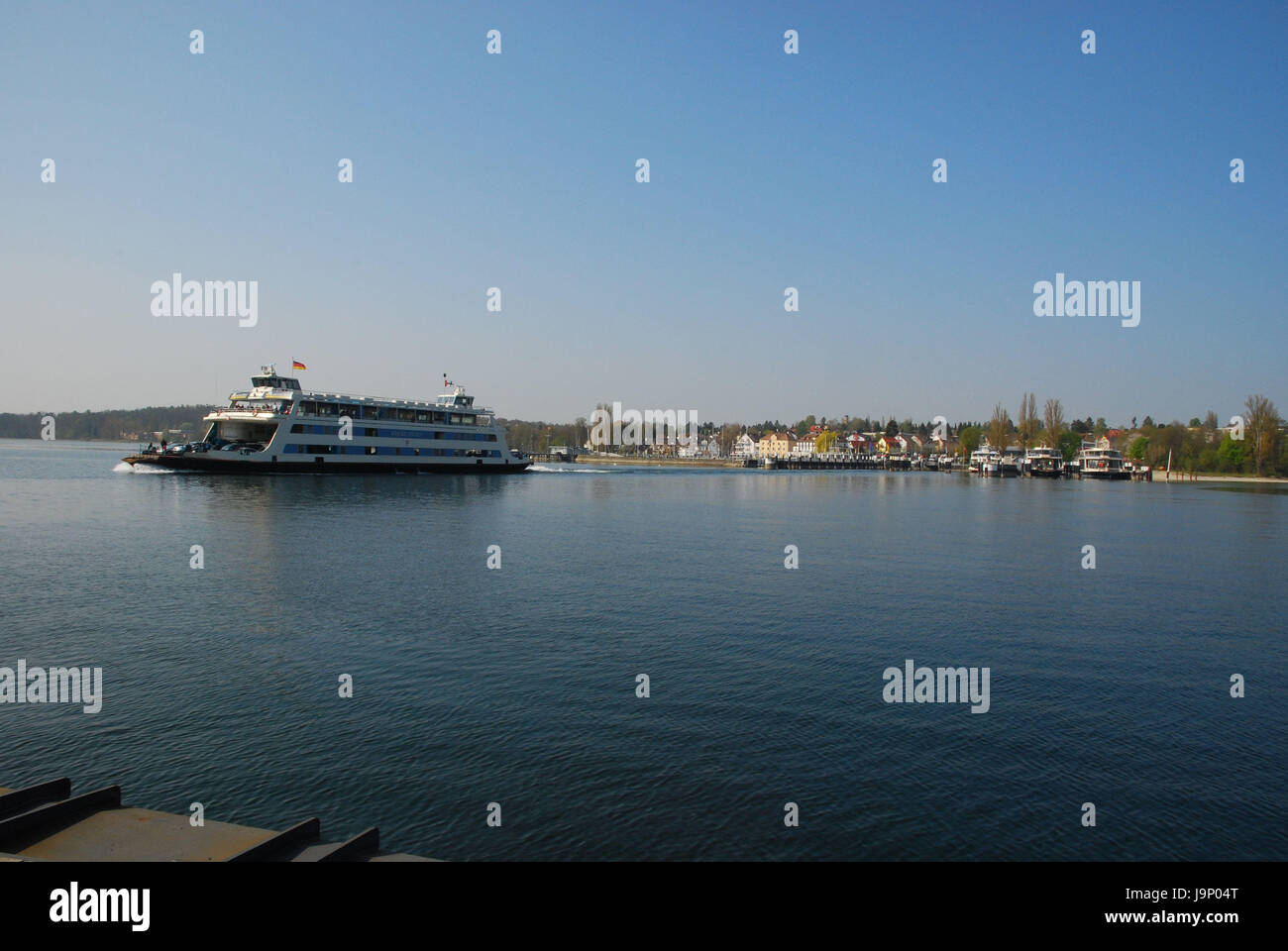 Germany,Baden-Wurttemberg,Lake of Constance,ferry,sea castle-Constance ...