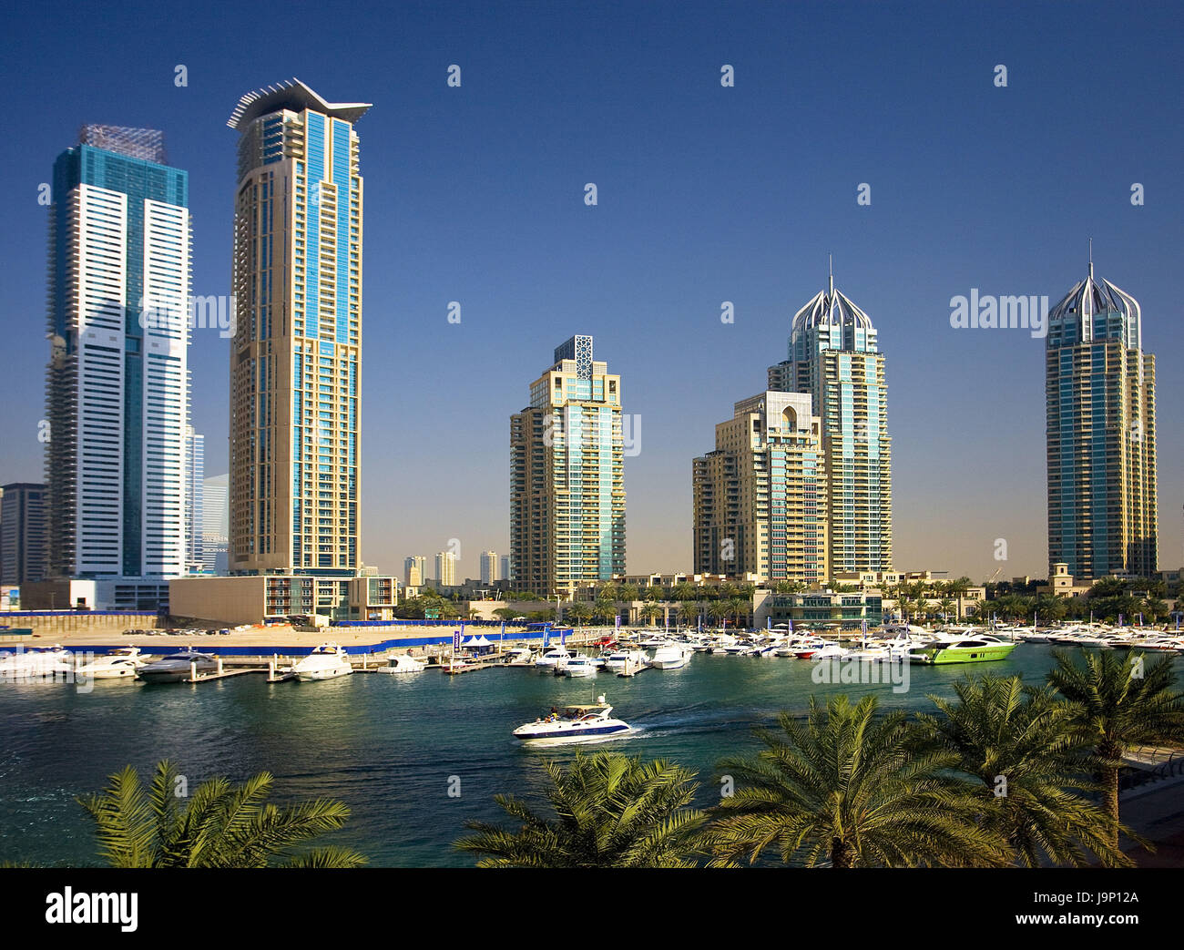 United Arab Emirates,Dubai,yacht harbour,high rises Stock Photo - Alamy