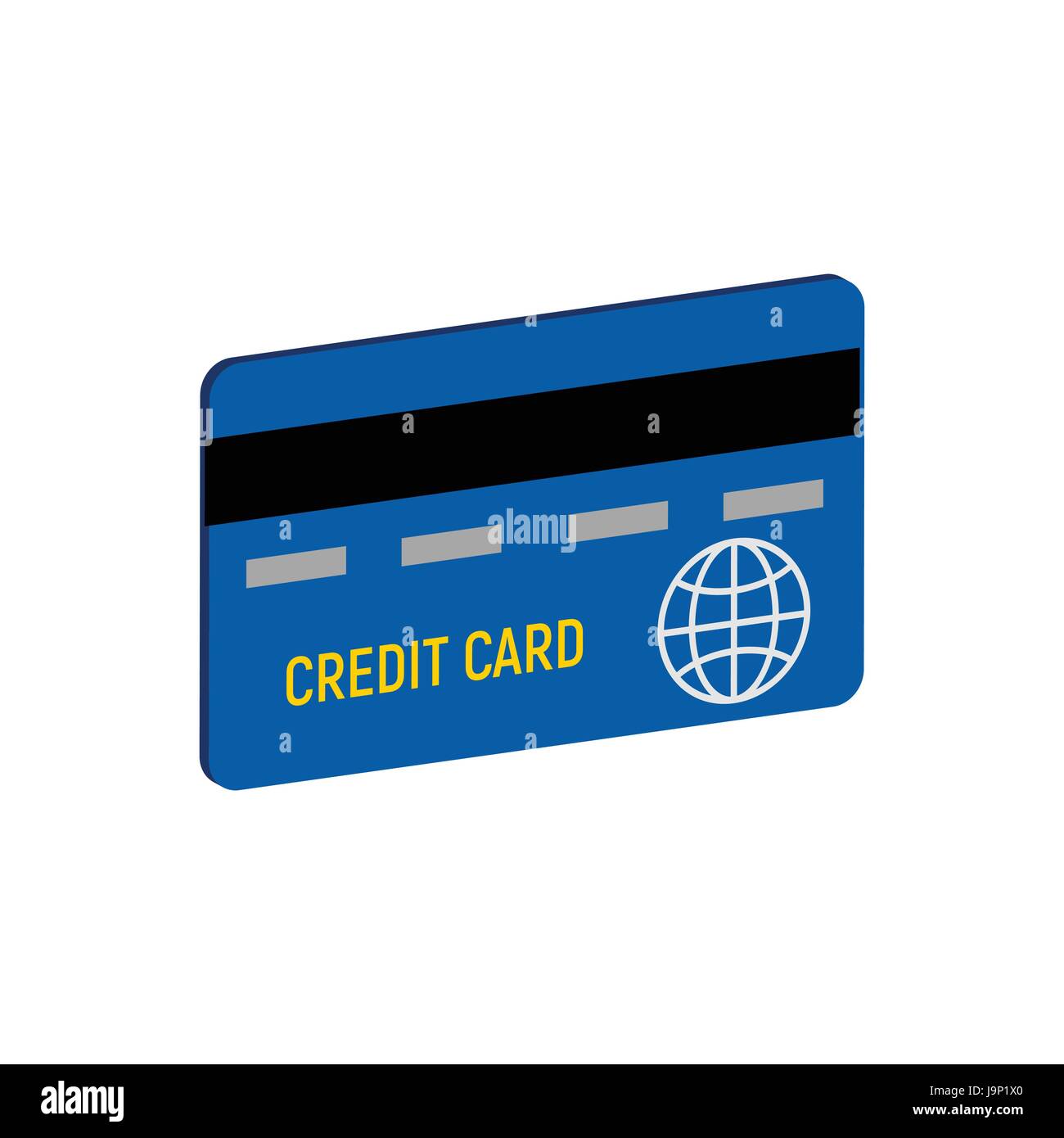 Credit Card symbol. Flat Isometric Icon or Logo. 3D Style Pictogram for ...