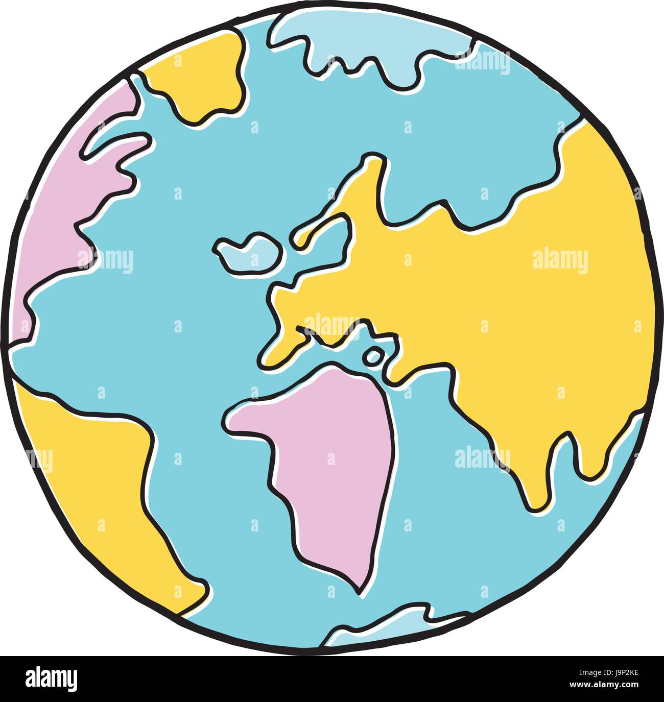 Hand drawn earth Stock Vector Image & Art - Alamy