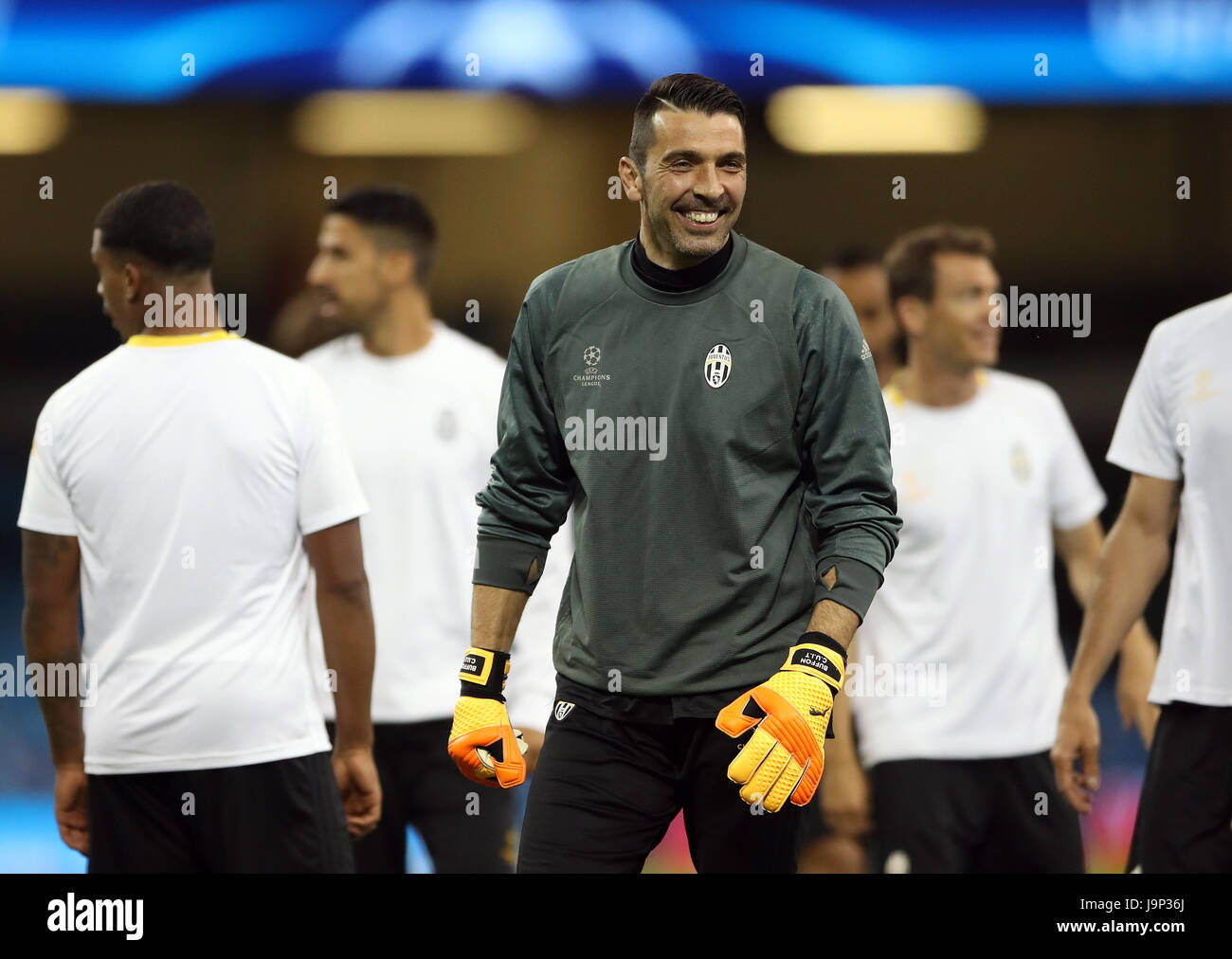 Juventus goalkeeper Gianluigi Buffon during a training session ahead of ...