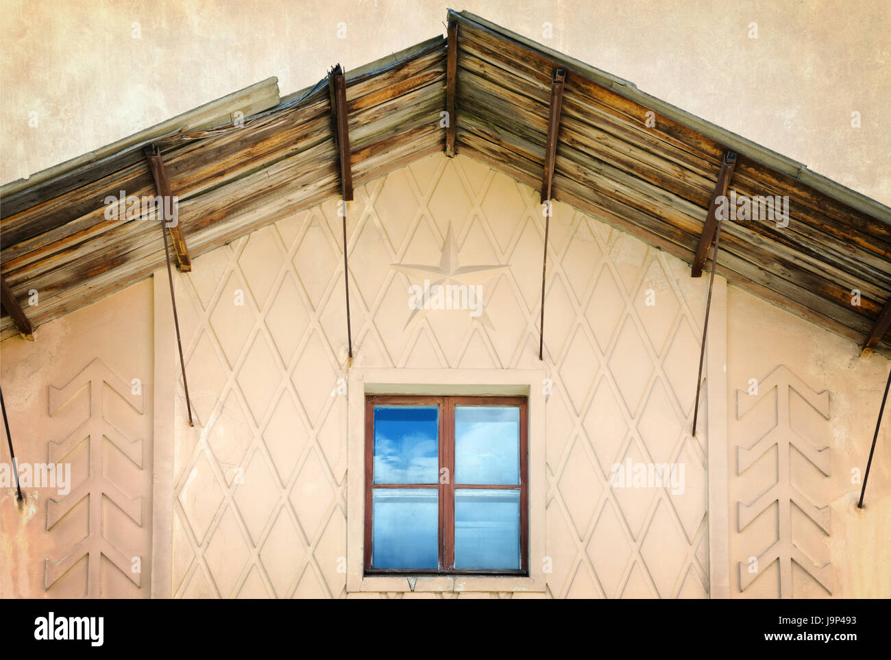 architectural, window, porthole, dormer window, pane, reflection ...