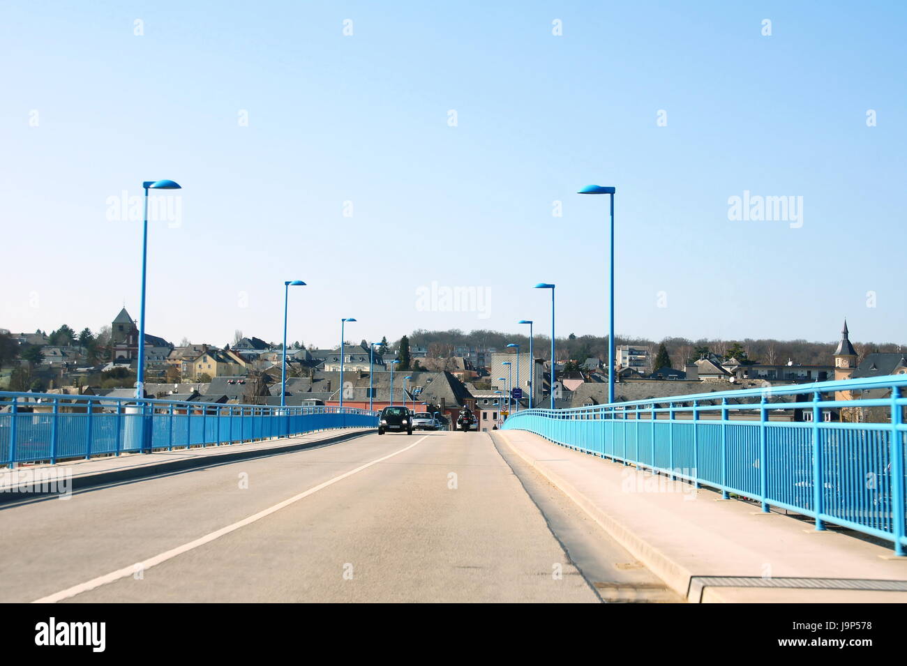 bridge, mosel, germany, german federal republic, saarland, luxembourg ...