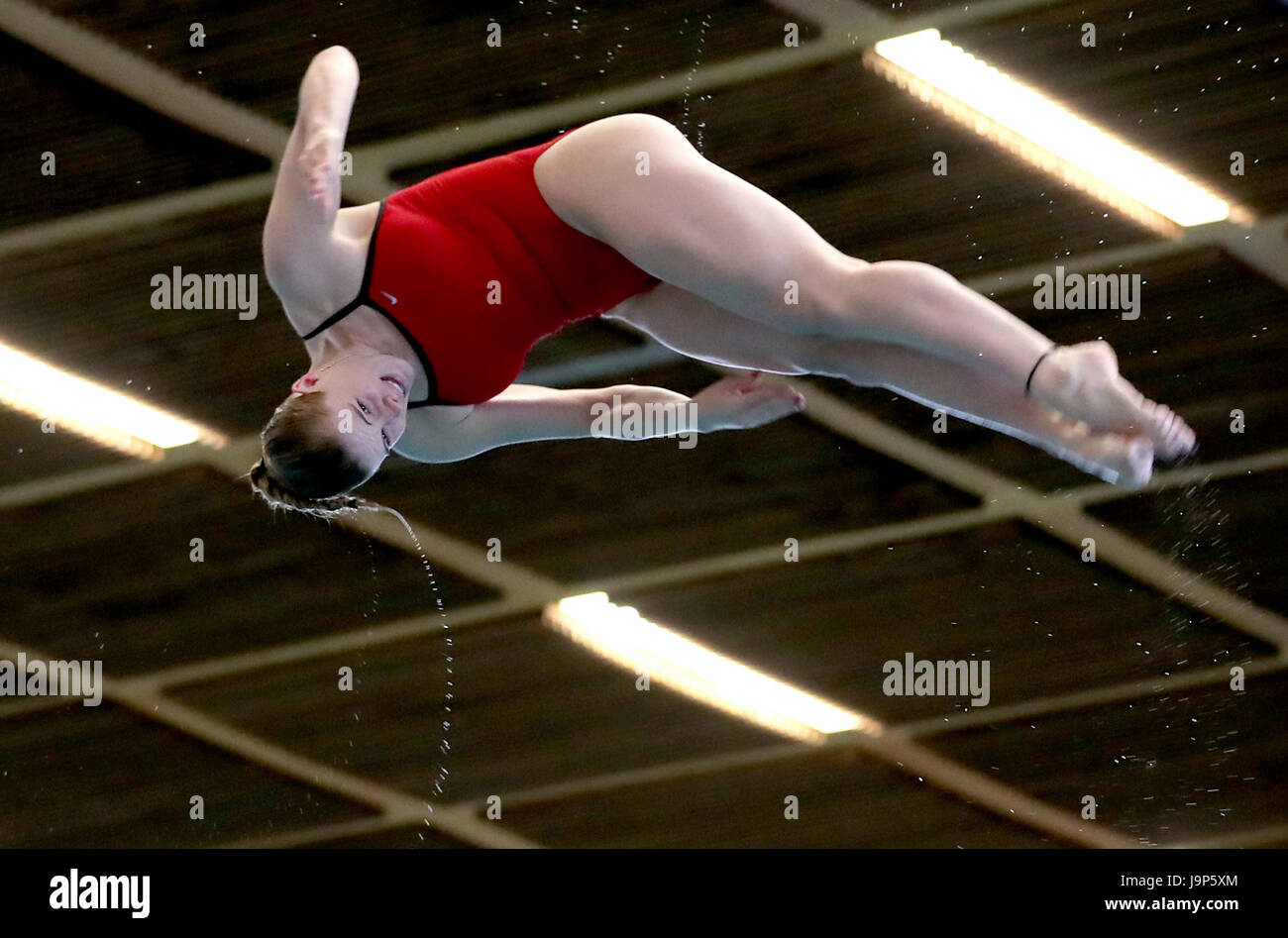 Katherine Torrance in the Women's 3m Springboard preliminary round ...