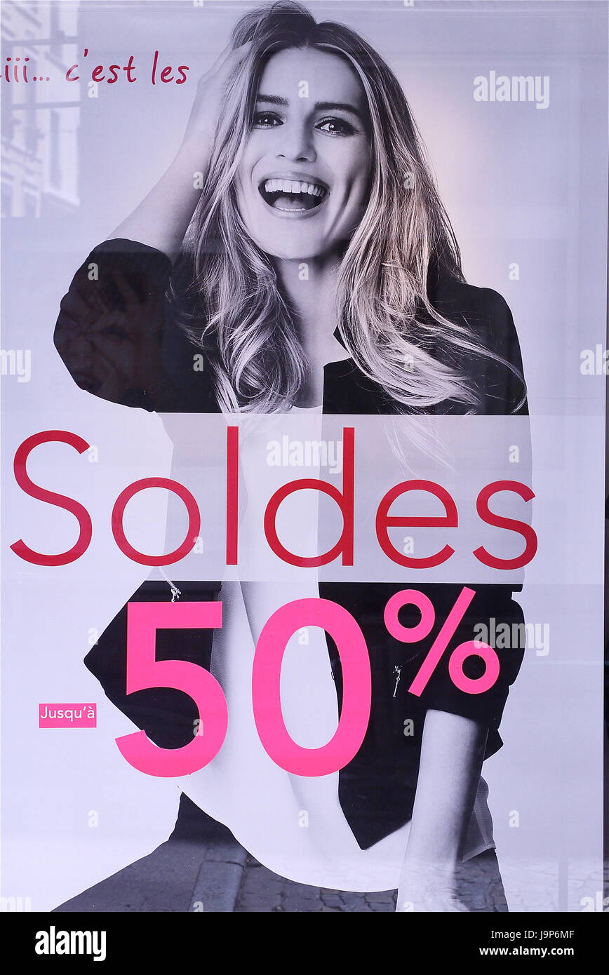 Summer sales begin in France Stock Photo - Alamy