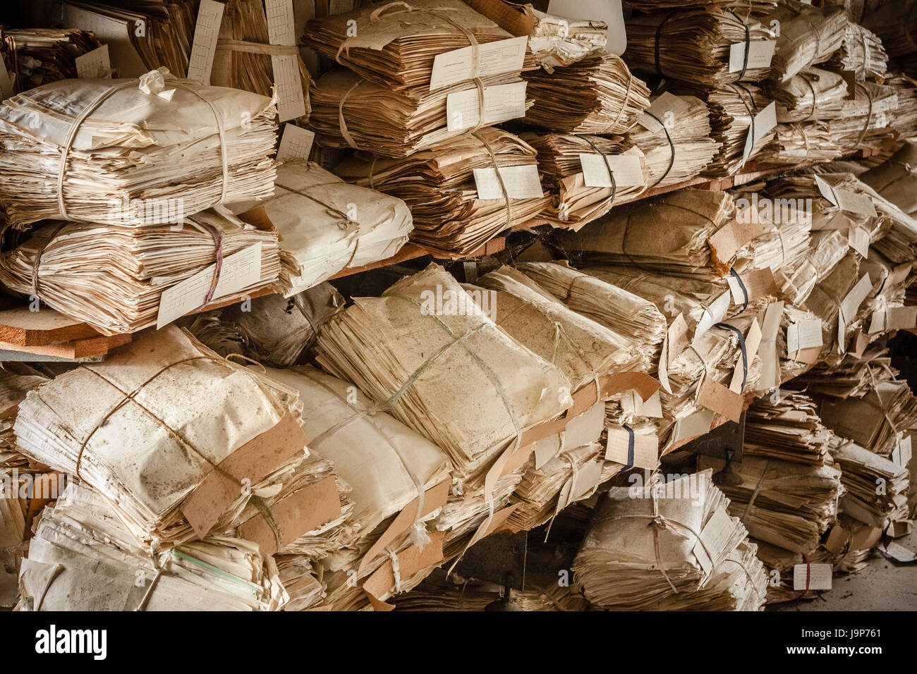 Old records paperwork hi-res stock photography and images - Alamy