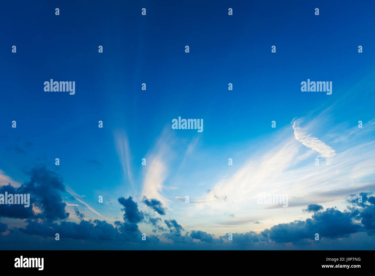blue, colour, horizon, sunset, cloud, summer, summerly, evening ...