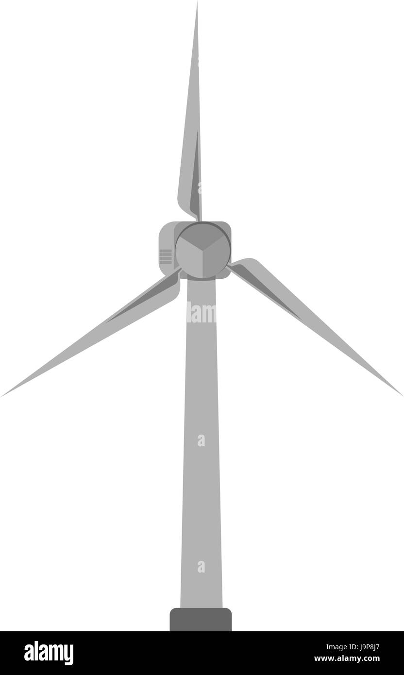 Modern windmill isolated vector illustration Stock Vector Image & Art ...