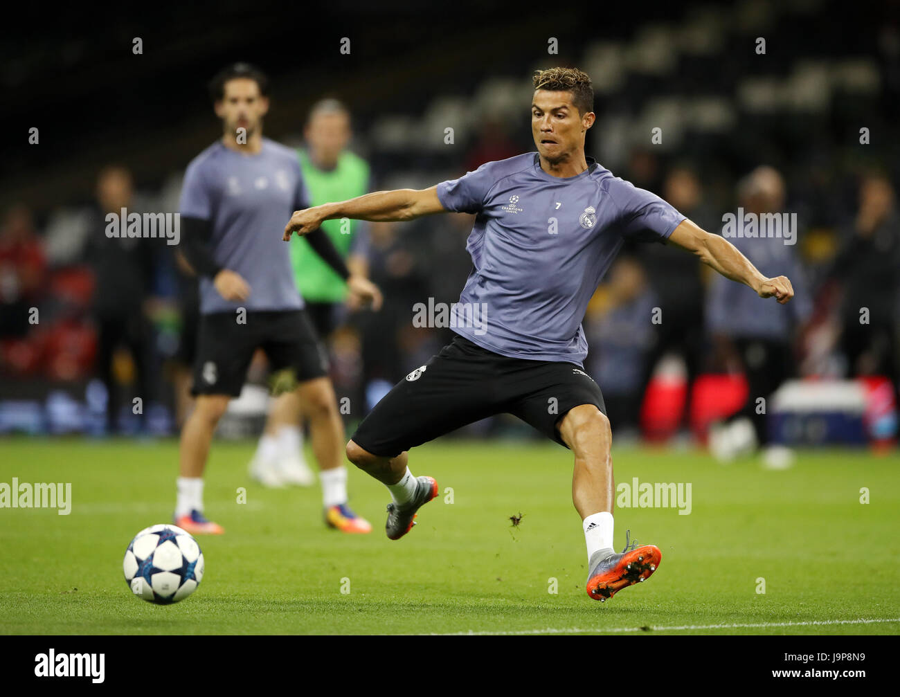 Cristiano ronaldo training uefa champions hi-res stock photography and ...