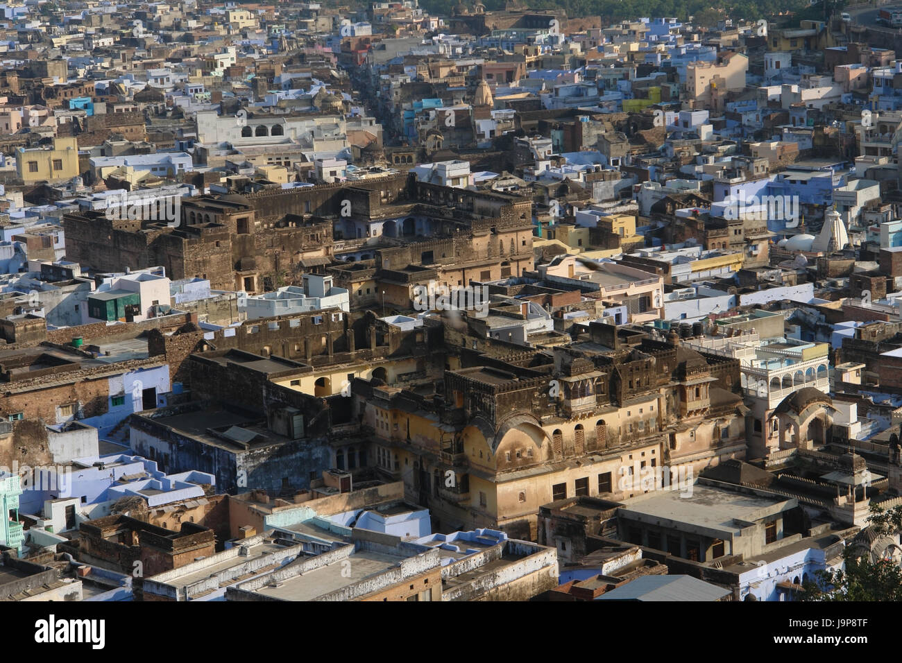 house, building, city, town, india, aerial photograph, style of ...