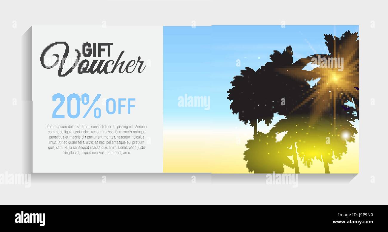 Gift Voucher Template Background. Vector Iillustration Stock Vector ...