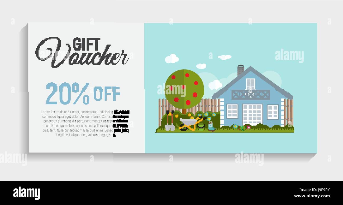 Gift Voucher Template Background. Vector Iillustration Stock Vector ...