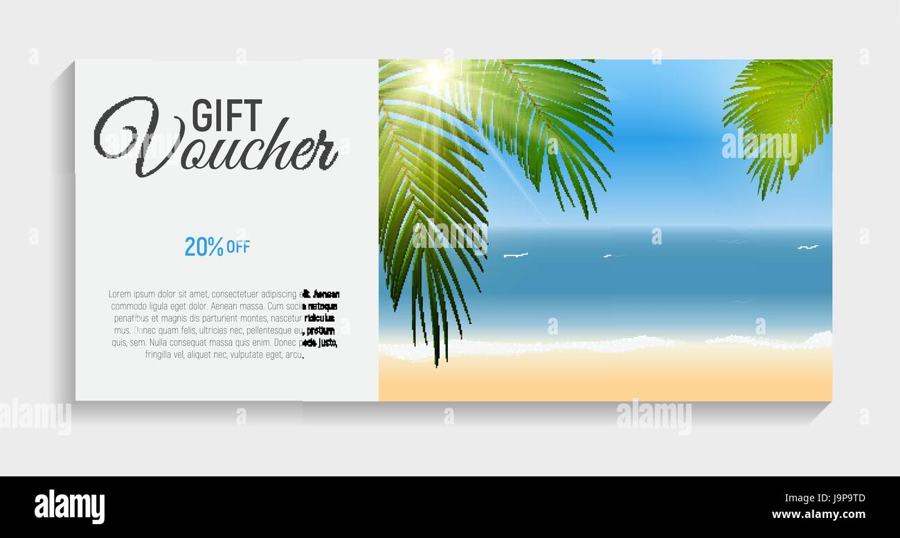 Gift Voucher Template Background. Vector Iillustration Stock Vector ...
