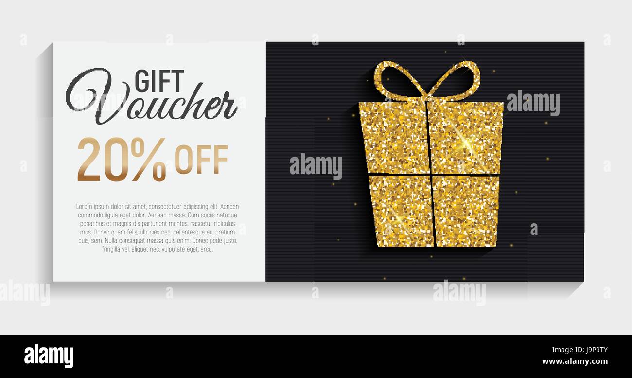 Gift Voucher Template Background. Vector Iillustration Stock Vector ...