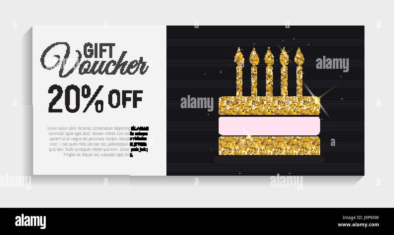 Gift Voucher Template Background. Vector Iillustration Stock Vector ...
