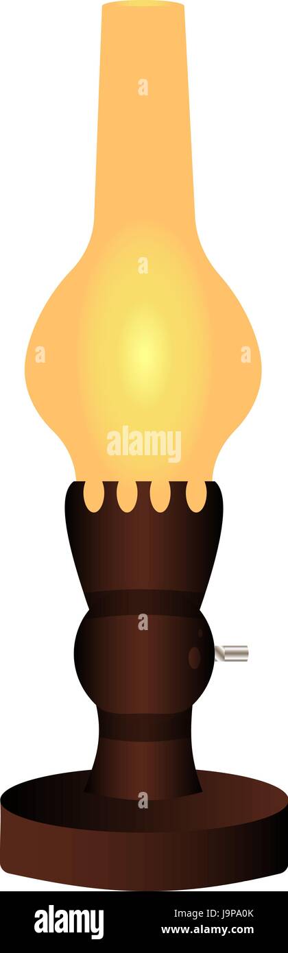 Vintage old lamp. isolated vector illustration Stock Vector Image & Art ...
