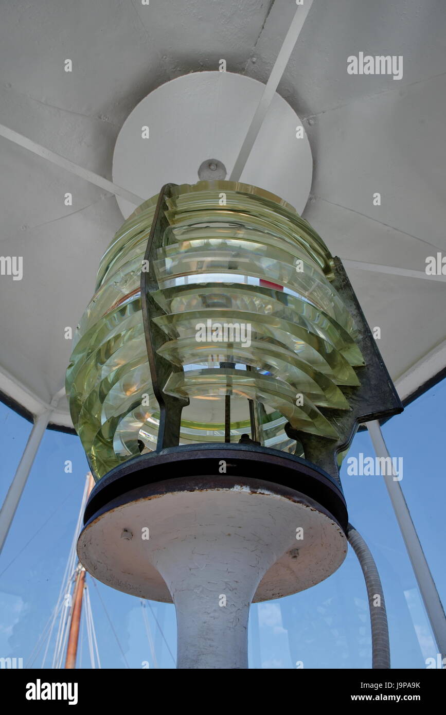 Lighthouse fresnel lens, Hooper Straits Lighthouse Stock Photo - Alamy