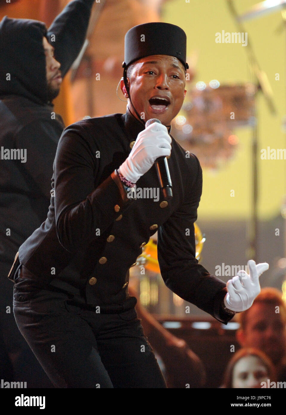 LOS ANGELES, CA - FEBRUARY 8: Pharrell Williams performs onstage at the ...