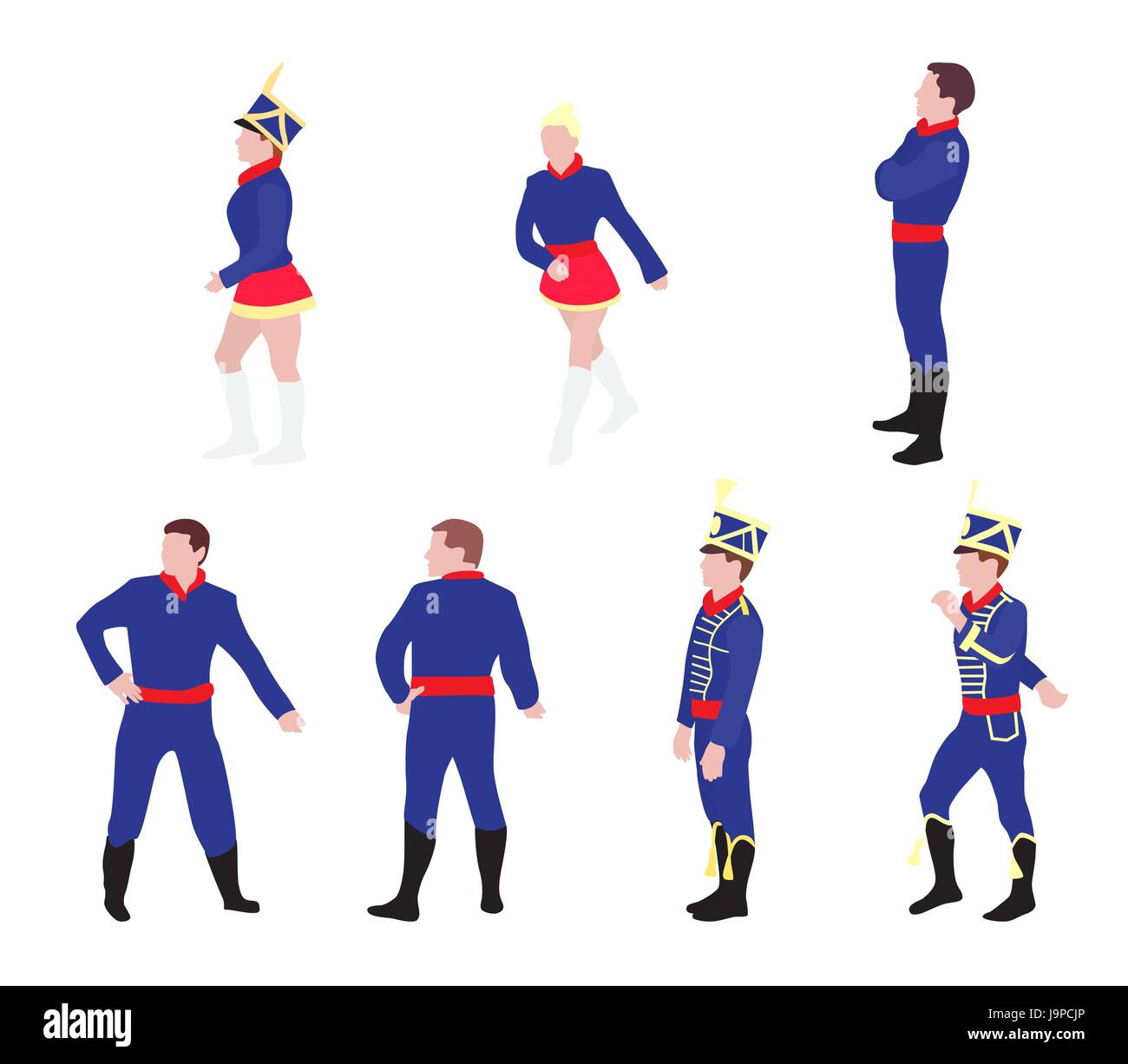 Female red guard Stock Vector Images - Alamy
