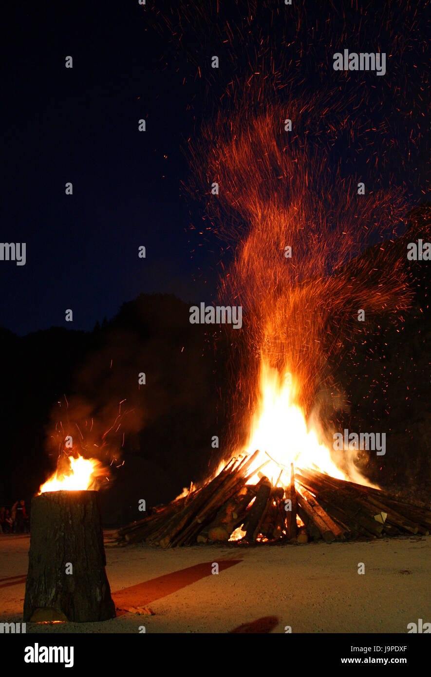 fire, conflagration, flame, flames, solstice, midsummer festival ...