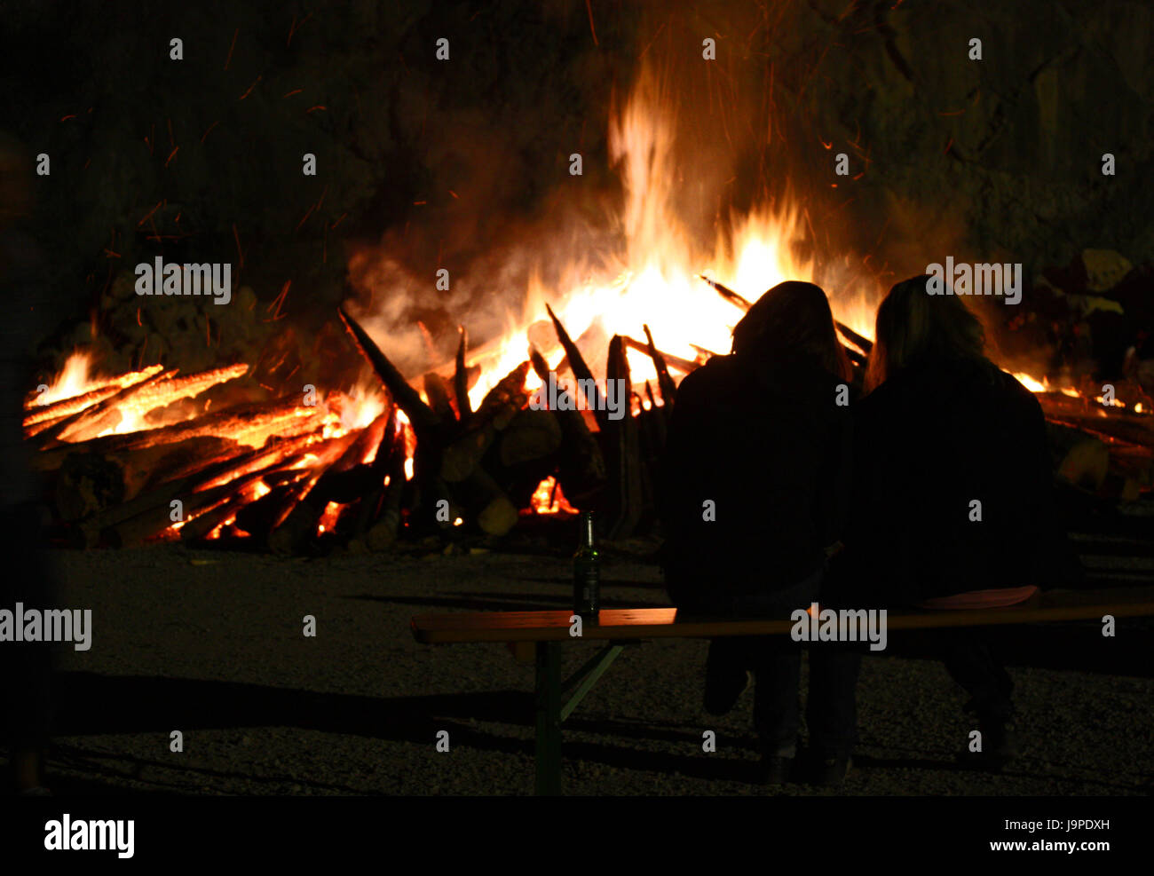 fire, conflagration, flame, flames, solstice, midsummer festival ...