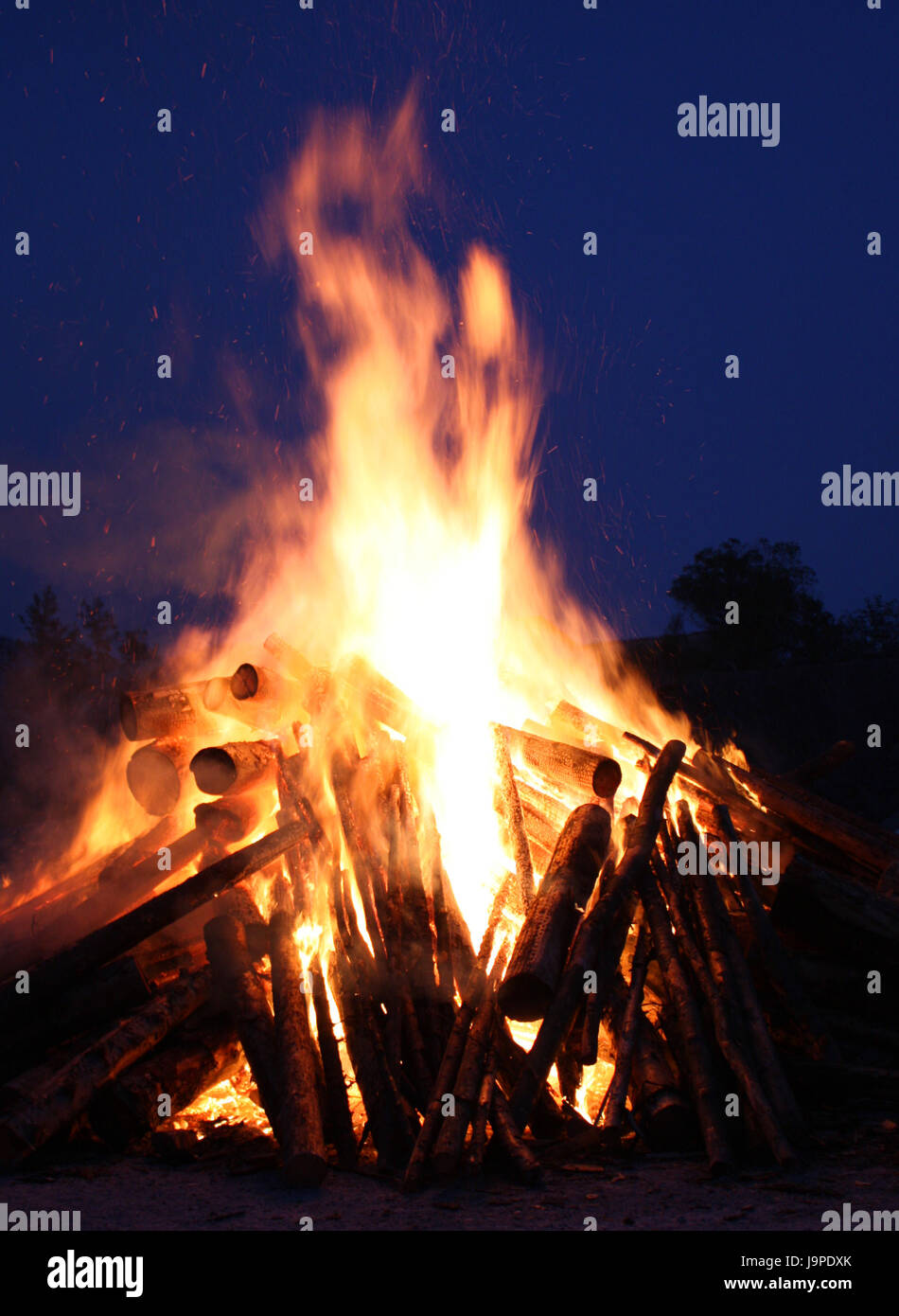 fire, conflagration, flame, flames, solstice, midsummer festival ...