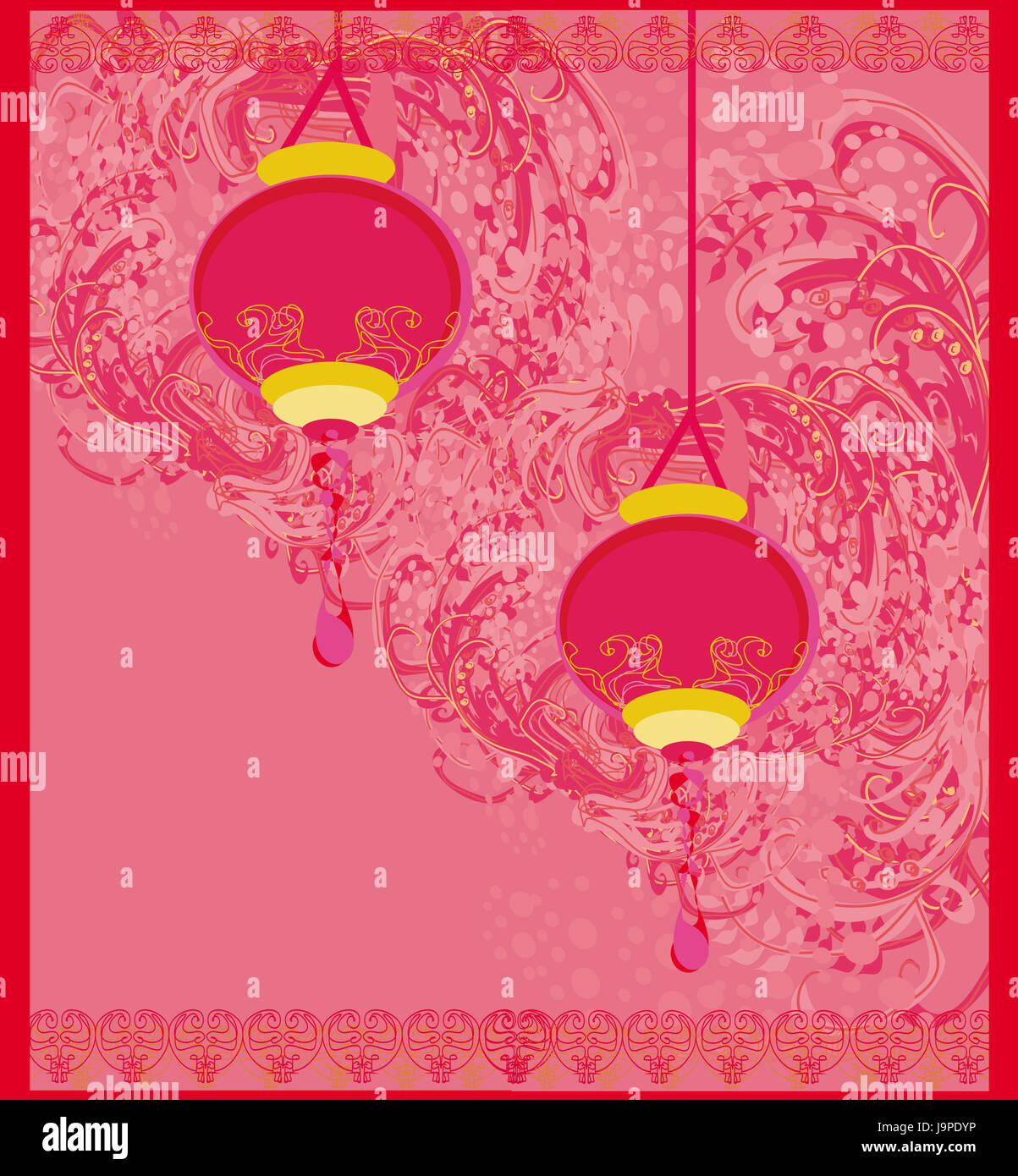 party, celebration, lantern, card, asian, backdrop, background ...