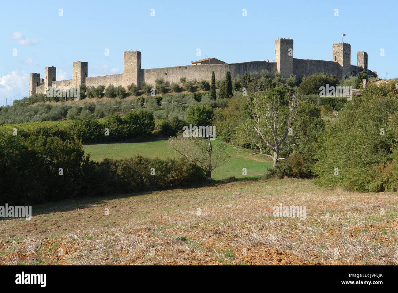 Italy,Tuscany,Monteriggioni,city wall,province,place,place,defensive ...