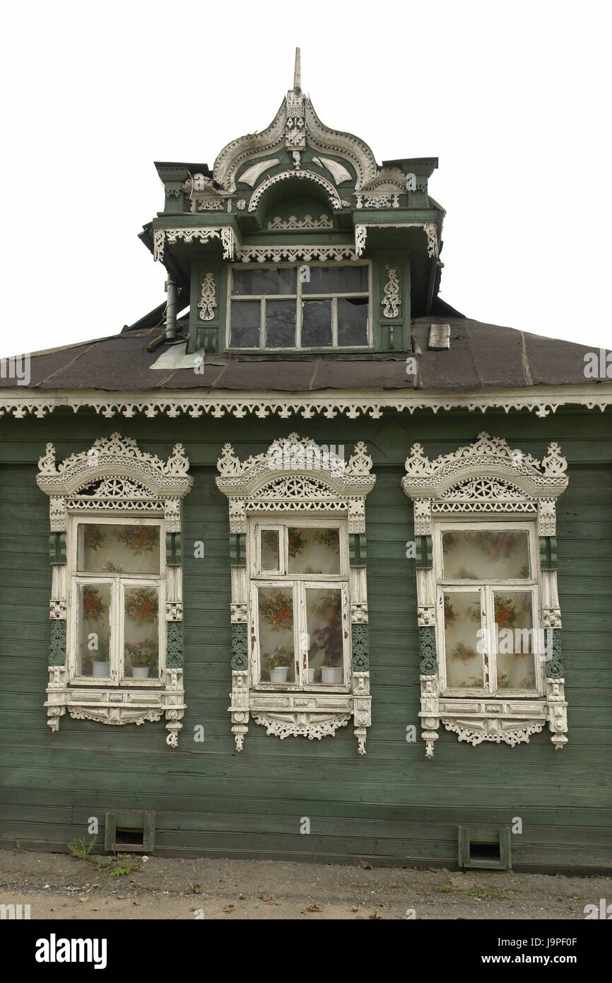 Russia,Rostow Welikij,house,old,typically,facade,window,grace notes ...